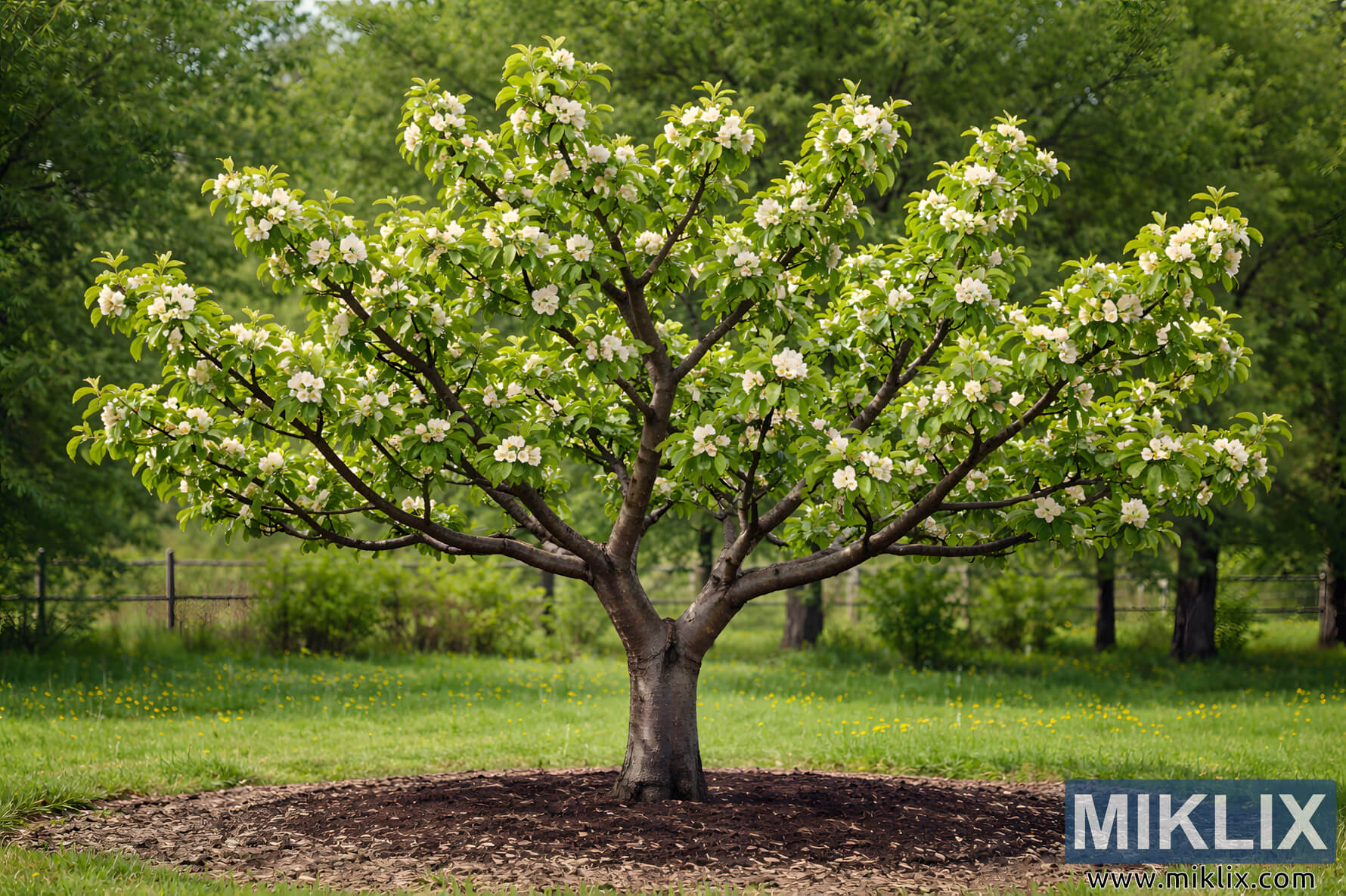 Image: Well-Pruned Quince Tree with Ideal Open-Center Structure - Miklix