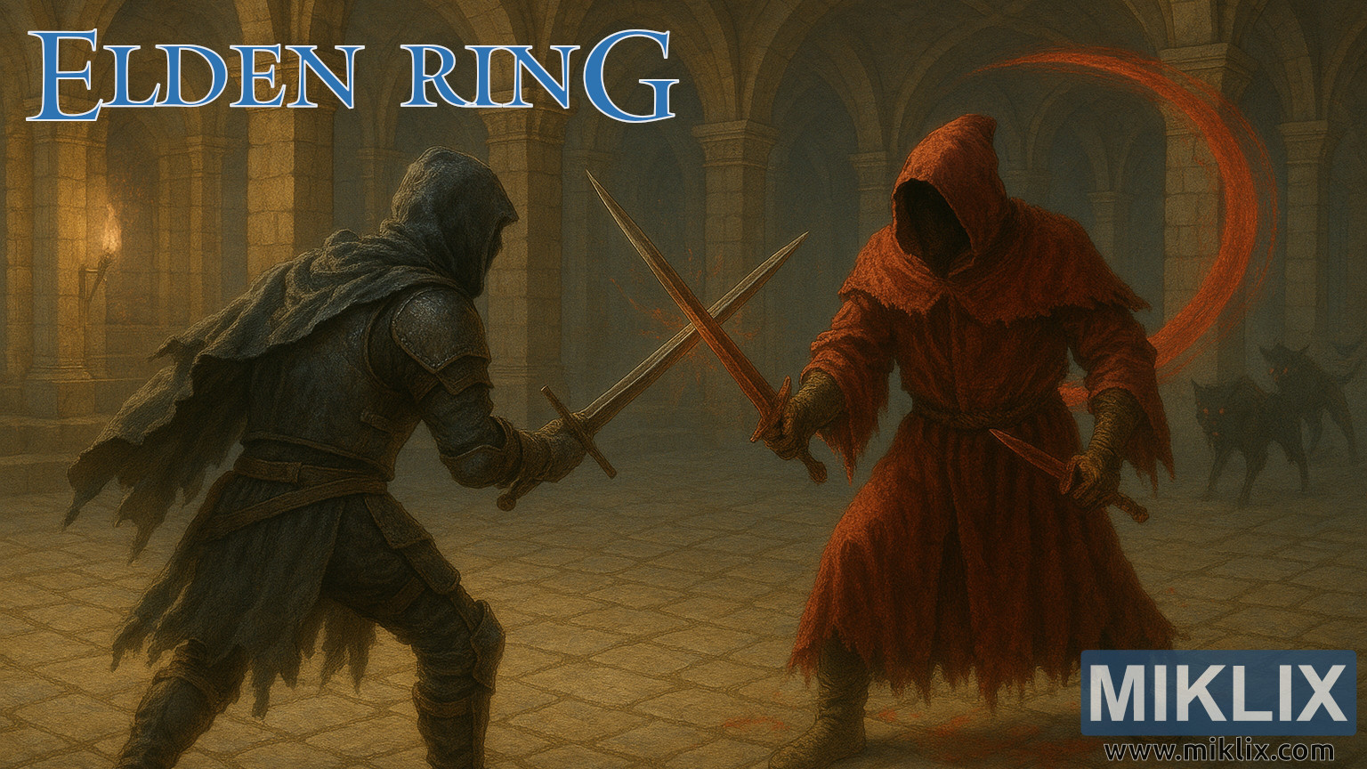 Image: Black Knife Duel with Esgar in Leyndell Catacombs - Miklix